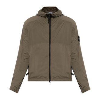 Stone Island Jacke mit Logo-Patch - - Jackets - Herren - Gr&uuml;n - L