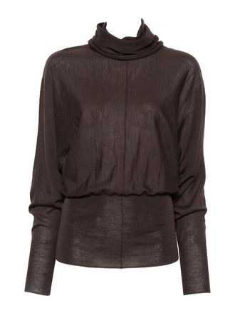 SOEUR Pull Col Roul&eacute; - Marron