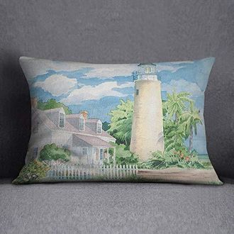 Bonamaison Le Jardin du Lin Kissenhüllen, Cotton, Mehrfarbig, 45x45