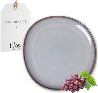 like. by Villeroy & Boch Lave beige plat &agrave; servir 32 x 32 x 2,5 cm