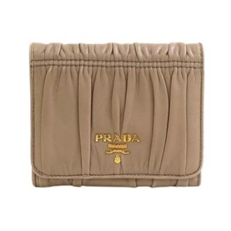 Prada Pre-owned Leder Portemonnaies - - Pre-owned - Damen - Beige - ONE SIZE