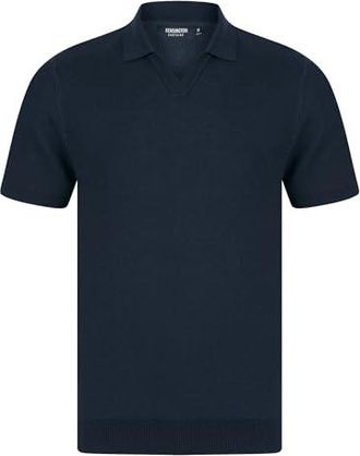 Kensington Eastside Goodwin Polo &agrave; col ouvert en coton tiss&eacute; textur&eacute; pour homme, Cr&eacute;puscule du soir, XL