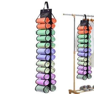 Generico Netz-Organizer zum Aufh&auml;ngen &uuml;ber der T&uuml;r: doppelseitige H&auml;ngeaufbewahrung, Kleiderst&auml;nder mit 24 Taschen, platzsparendes Schrankzubeh&ouml;r | f&uuml;r Gymnast