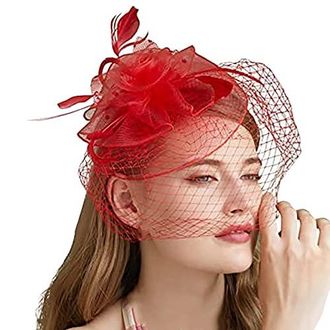 Generic Bibi pour femme - Chapeau de mariage - Clips - Voile - Bandeau - Tea Party - En maille - Pour l&eacute;glise, Halloween, cocktail, club, RD1, Taille unique