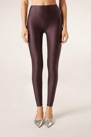Calzedonia Supergl&auml;nzende Leggings Violett