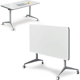 Generic Klappbarer Konferenztisch, Konferenzraumtisch, klappbares Design, 150 kg Tragkraft, mit leisen Rollen, mobiles Meeting(1pcs,180cm)