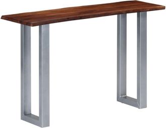 vidaXL Table console 115x35x76 cm Bois dacacia massif et fer Vidaxl