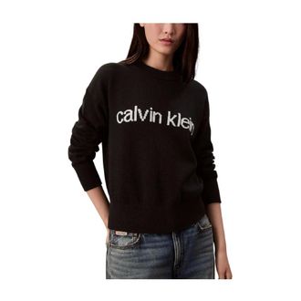 Calvin Klein Rundhals-Strickwaren - - Knitwear - Damen - Schwarzk - XS