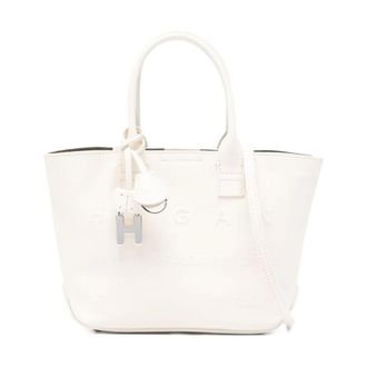Hogan Femme, Sacs, Blanc, Taille: ONE Size Mini Sac Tote en Cuir