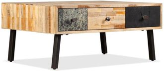 vidaXL Vidaxl - Table basse,Table de Salon Teck de r&eacute;cup&eacute;ration massif 90 x 65 x 40 cm