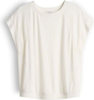 OPUS Kurzarmshirt Jerseyshirt aus ECOVERO Viskosemix Weiche Oberfl&auml;che, Pull-on, breiter Saum