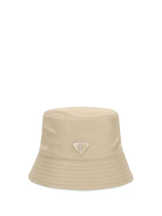 Prada Mens Re-Nylon Bucket Hat Cammello Polyamide E Hairbands