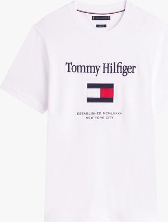Tommy Hilfiger T-shirt manches courtes avec logo brod&eacute;