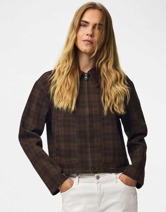 Pieces veste en mulch-Marron