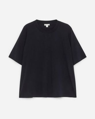 Arket T-Shirt Aus Seidenkrepp -Blau