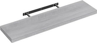 Woltu Étagère Murale, Étagère Flottante de CD, pour Salon, Cuisine, Chambre, Salle de Bain 90x22.9x3.8cm, Gris Chêne RG9370grei