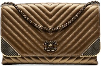 Chanel Hobo Bags - Calfskin Chevron Rock The Corner Flap - Gr. unisize - in Braun - für Damen