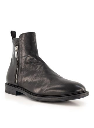 Rosso E Nero Herren Stiefeletten schwarz Glattleder