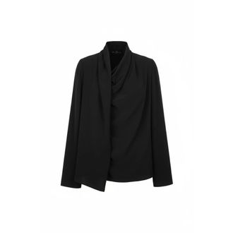 Cortana Lyra Asymmetrische Seidenbluse - - Blouses & Shirts - Damen - Schwarzk - XS