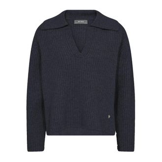 Mos Mosh MOS Mosh, Femme, Pulls, Bleu, Taille: 42 FR V-neck Knit