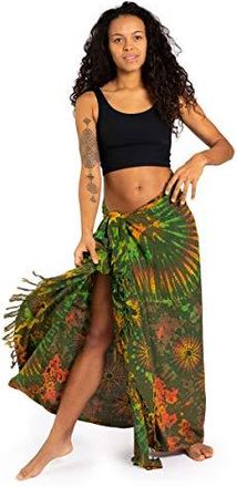 Panasiam Sarong tiedye green multicolor, 190x116cm