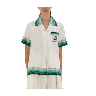 Casablanca Seidenhemd mit kurzen &Auml;rmeln - - Blouses & Shirts - Damen - Mehrfarbig - XS