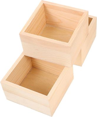 BESTONZON Healeved 3st&uuml;cke Holzboxen aus Unbehandeltem Holz Kleine Aufbewahrungsboxen f&uuml;r Bastelmaterial Holzvitrinen f&uuml;r Schmuck und Organizer Praktische Holzk