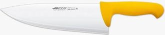 Arcos Fleischermesser Cleaver - Klinge aus Edelstahl 28 cm - Griff aus Polypropylen, Widerstandsf&auml;hig und Hygienisch - Gelb, Serie 2900, Farberkennungssyste