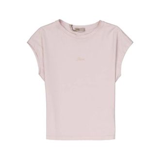 Herno Baumwoll-T-Shirt mit Grafikdruck - - Tops - Damen - Rosa - M