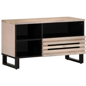 vidaXL Meuble tv 80x34x46 cm bois massif de manguier Vidaxl