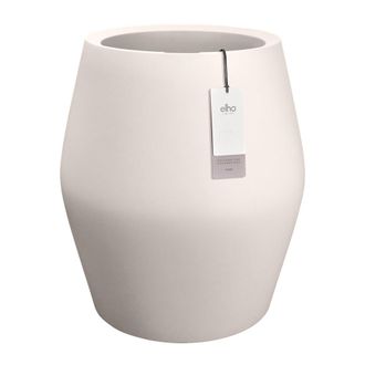 ELHO June Split High 46 - Blumentopf f&uuml;r Innen und Au&szlig;en - 100% Recyceltem Plastik - &Oslash; 46.0 x H 53.6 cm - Wei&szlig;/Leinenwei&szlig;