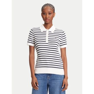 Tommy Hilfiger Poloshirt Fine WW0WW41474 Creme Regular Fit