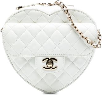 Chanel Hobo Bags - Lambskin CC in Love Heart Crossbody - Gr. unisize - in Weiß - für Damen