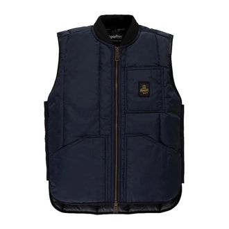 RefrigiWear Homme, Vestes, Bleu, Taille: M Gilet Rembourré Original avec Poche à Zip