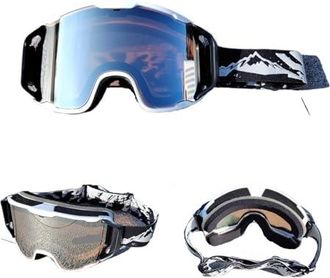Generic Lunettes de ski anti-bu&eacute;e pour adultes, lunettes de snowboard double couche pour hommes et femmes, White1, Taille unique