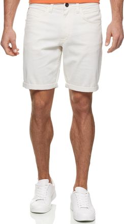 Indicode Herren Page Jeans Shorts mit 5 Taschen | Herrenshorts Used Look für Männer Marshmellow, XXL