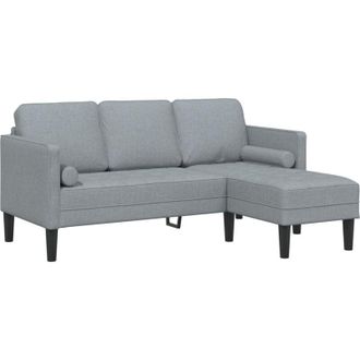 vidaXL Sofa Set Hellgrau 173 x 131 x 67 cm Stoff Vidaxl