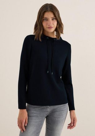 Cecil Langarmshirt mit Tunnelzugband am Kragen