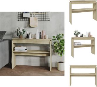 vidaXL Konsolentisch Sonoma-Eiche 102x30x80 cm Holzwerkstoff - Konsolentisch - Flurtisch - Beistelltisch - Wohnraumdeko - Sideboard