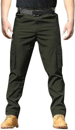 Generic Pantalon de travail pour homme avec poches multiples, pantalon d&eacute;contract&eacute;, v&ecirc;tements de plein air, v&ecirc;tements de travail pour le printemps et l&eacute;t&eacute;, co