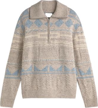 Nn.07 pull à col zippé - Tons neutres