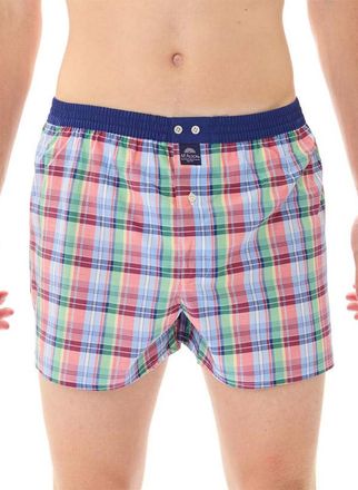MC Alson Herren Boxershorts blau Reine Baumwolle Gemustert