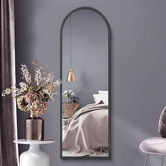 MirrorOutlet Moderner Wandspiegel aus Metall in voller Länge 160 x 53 cm - geeignet für Schlafzimmer, Wohnzimmer, Ankleidezimmer und Wohnräume