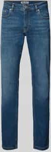 Review Slim Fit Jeans mit klassischen Five-Pocket-Design