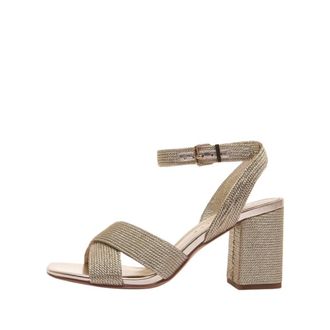 Emanuelle Vee Femme, Chaussures, Jaune, Taille: 37 EU Sandale Farah en raphia