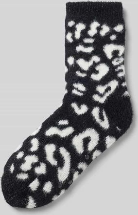 Capelli Socken mit geripptem Abschluss und Animal-Print