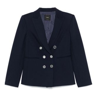 Pinko Pinko, Femme, Vestes, Bleu, Taille: 38 FR Veste Bleu Éclipse Totale
