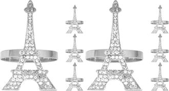 Pretyzoom 8 St&uuml;ck Serviettenring Eiffelturm Heimdekoration Hotel Serviettenschnalle Weihnachten Tischdekoration Serviettenring Serviettenzubeh&ouml;r Party Serviette