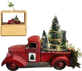 Generico Weihnachtlicher 3D-Lkw, Weihnachtsbaum, Kunstharz, Anh&auml;nger mit Lichtern f&uuml;r Partys im Freien und Versammlungen im Innenbereich