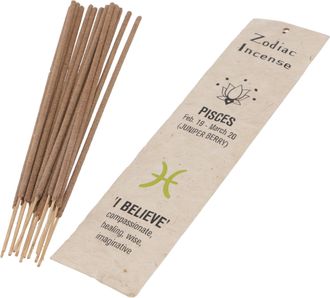 Guru Shop Horoskop R&auml;ucherst&auml;bchen, Nat&uuml;rliches Sternzeichen R&auml;ucherwerk - Fische/Wacholderbeere, 23x5x0 cm